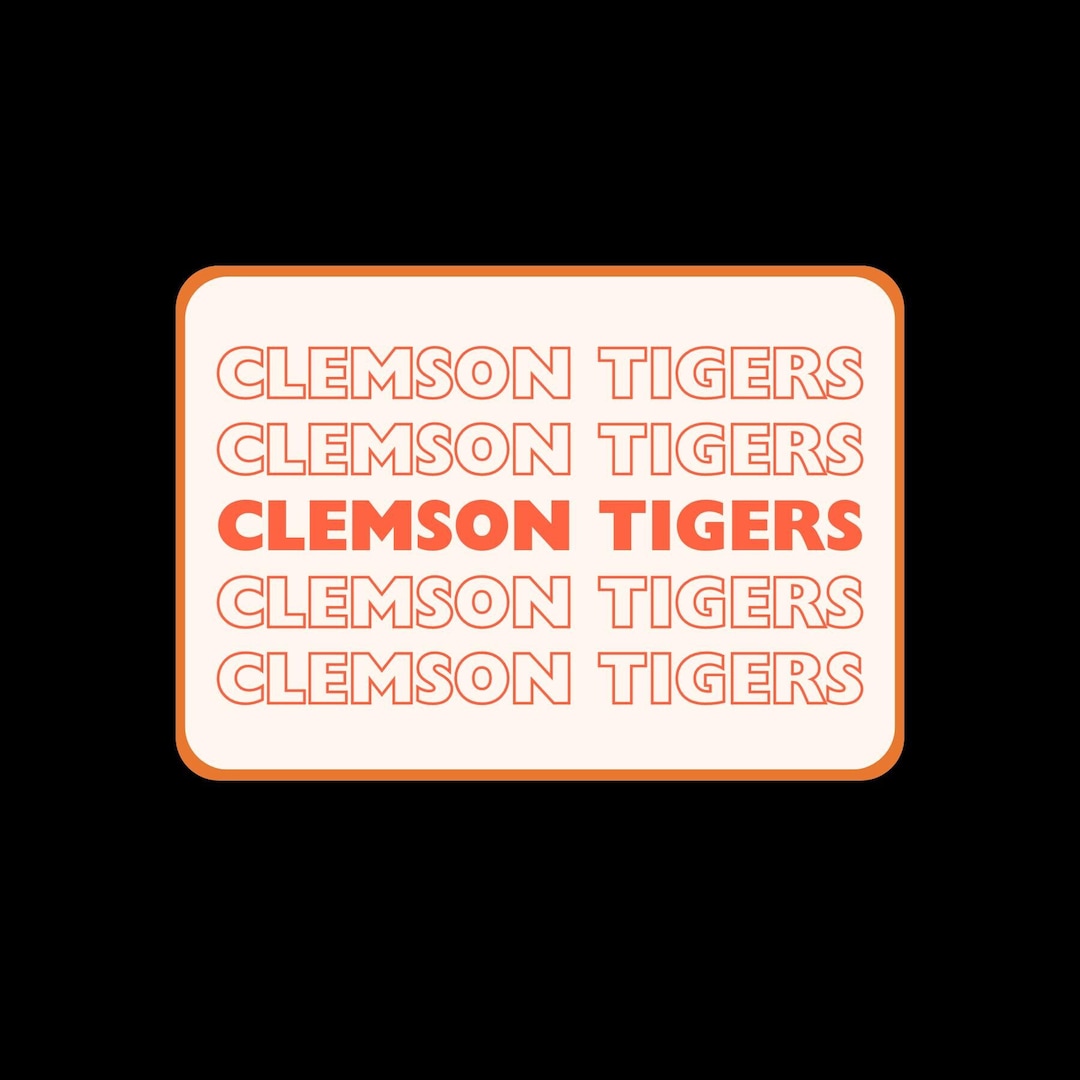 Clemson Tigers Stack Sticker - Etsy