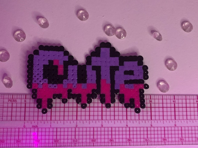 Cute Pastel Goth Drip Perler Bead - Etsy
