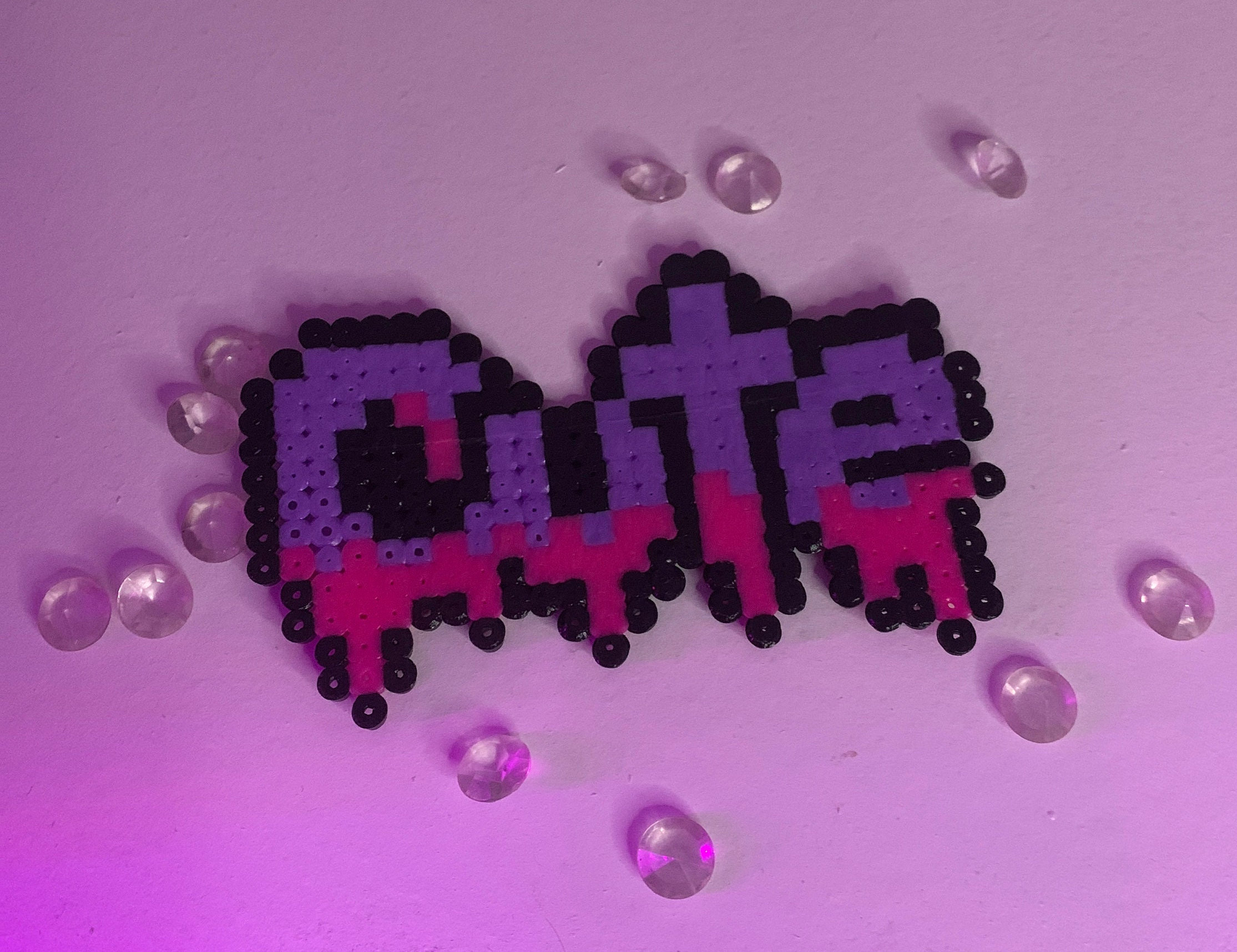 Cute Pastel Goth Drip Perler Bead - Etsy