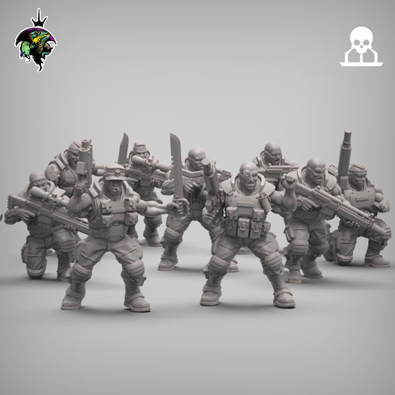 Spacenam V2 Squad 9 Models sci-fi Robots for Tabletop War | Etsy UK
