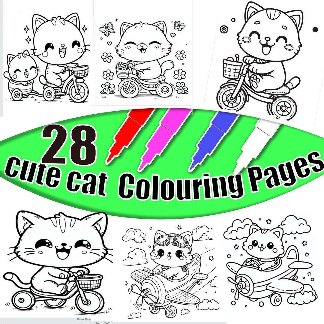 28 Cute Cat Coloring Pages Printable Coloring Sheets for Cute Kittens ...