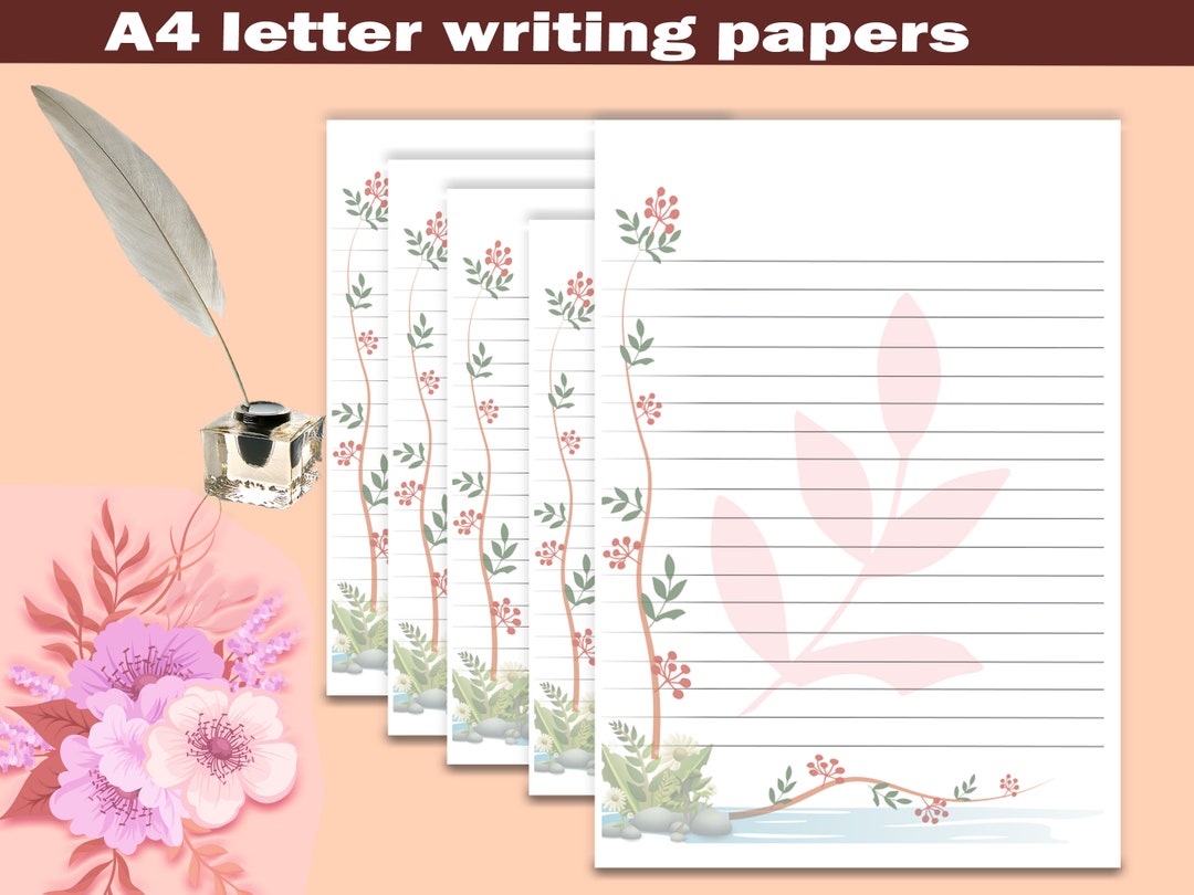 Letter Writing Floral Letter Writing Paper Floral Writing - Etsy