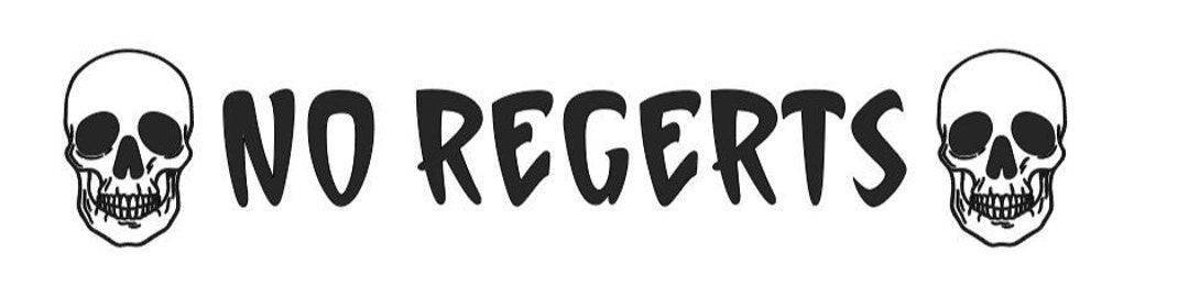 NO REGERTS With Skulls SVG File Download - Etsy