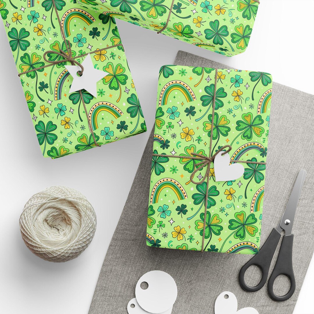 Elegant Irish Wrapping Paper Design, Festive St. Patrick's Day Gift ...