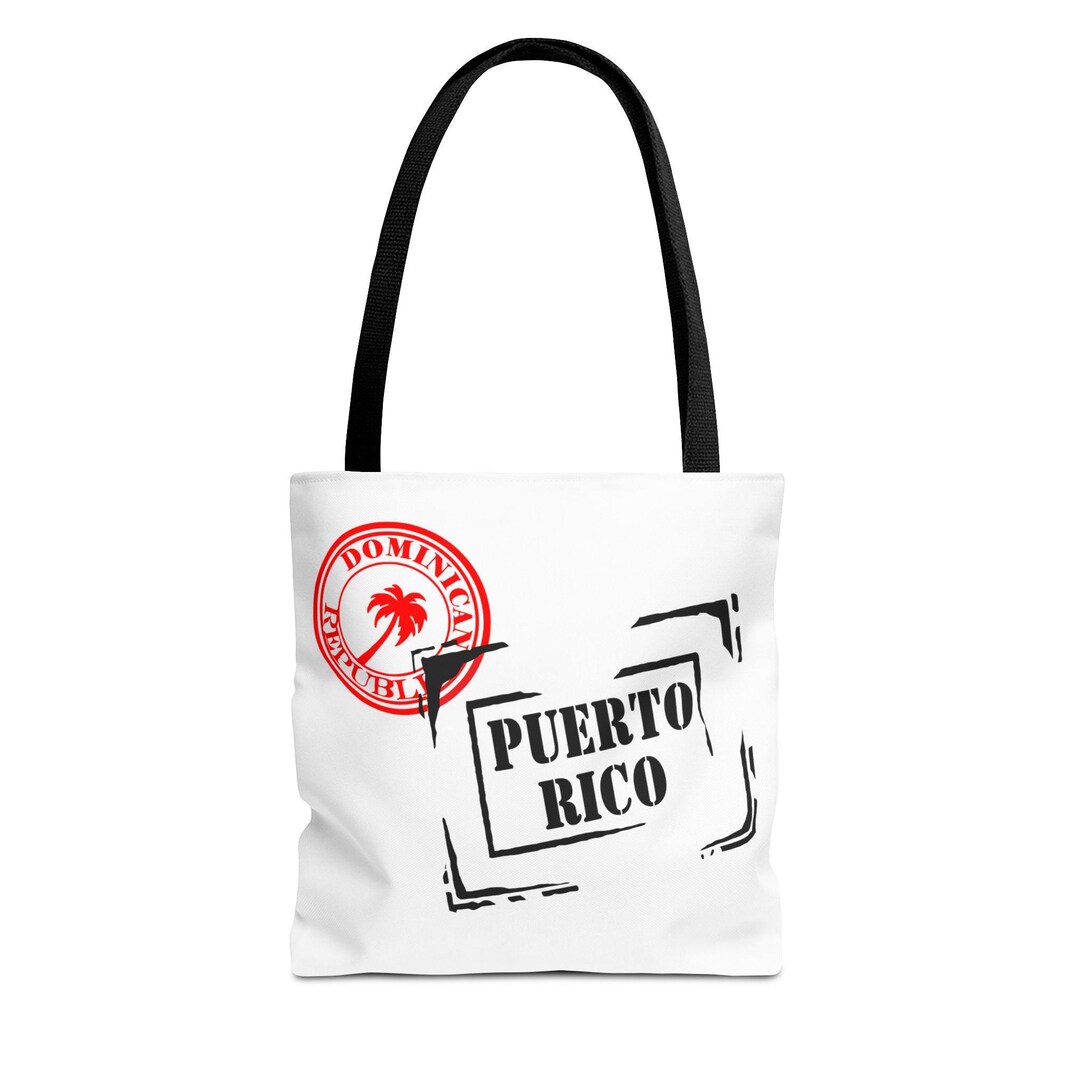Puerto Rico Passport Stamp Design, Travel Souvenir AOP Tote Bag, Great ...