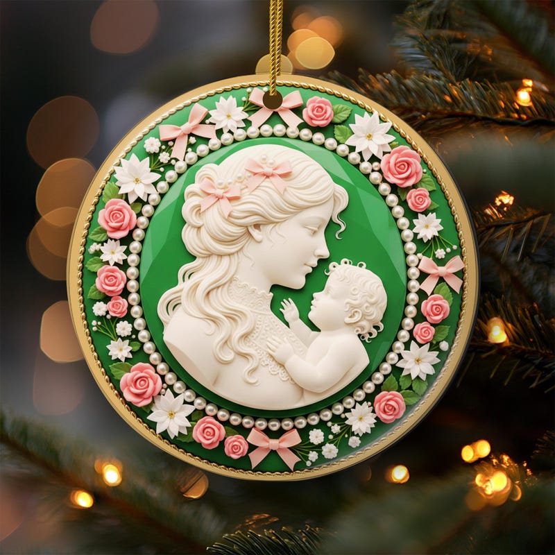 Mother 2 Children Cameo - Etsy