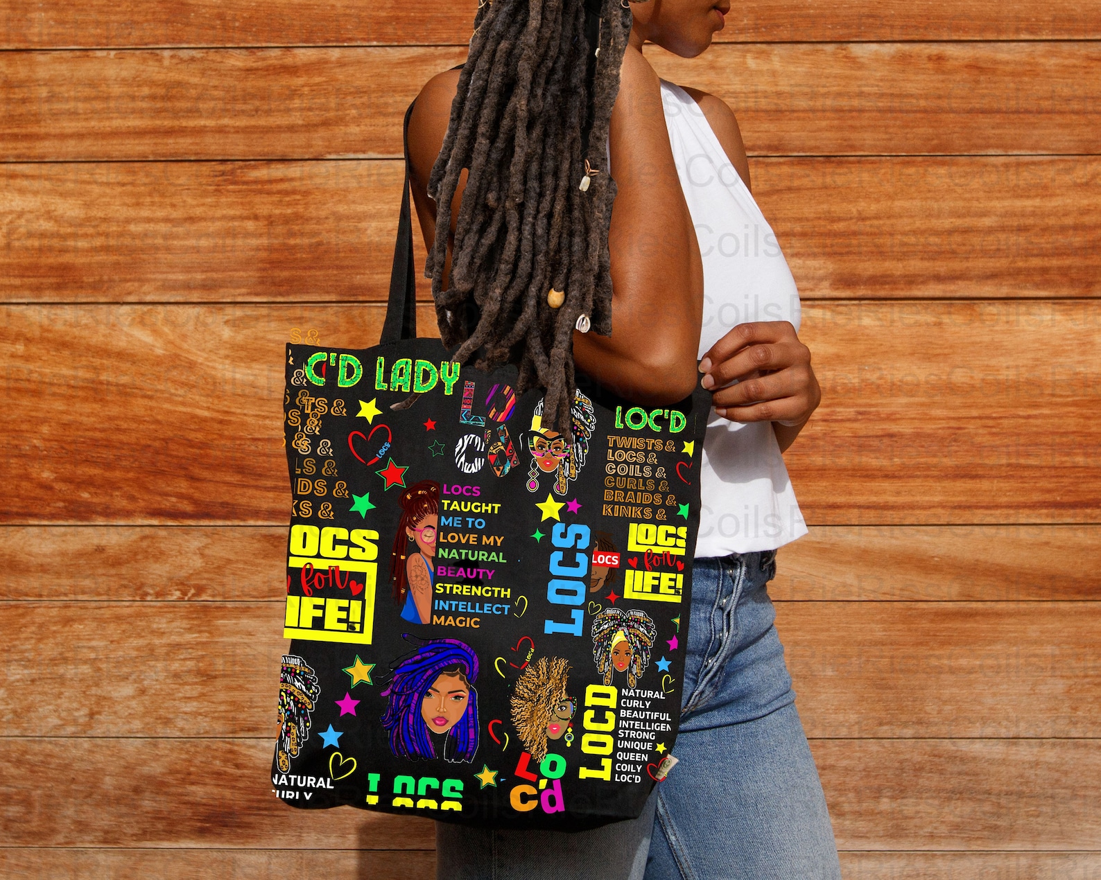 Natural Hair Design, I Love My LOCS, Dreadlocks Gift, Black Girl Magic ...