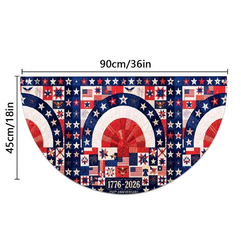 Faux Half-round Bunting Flag, Patriotic 250th Anniversary Commemorative ...