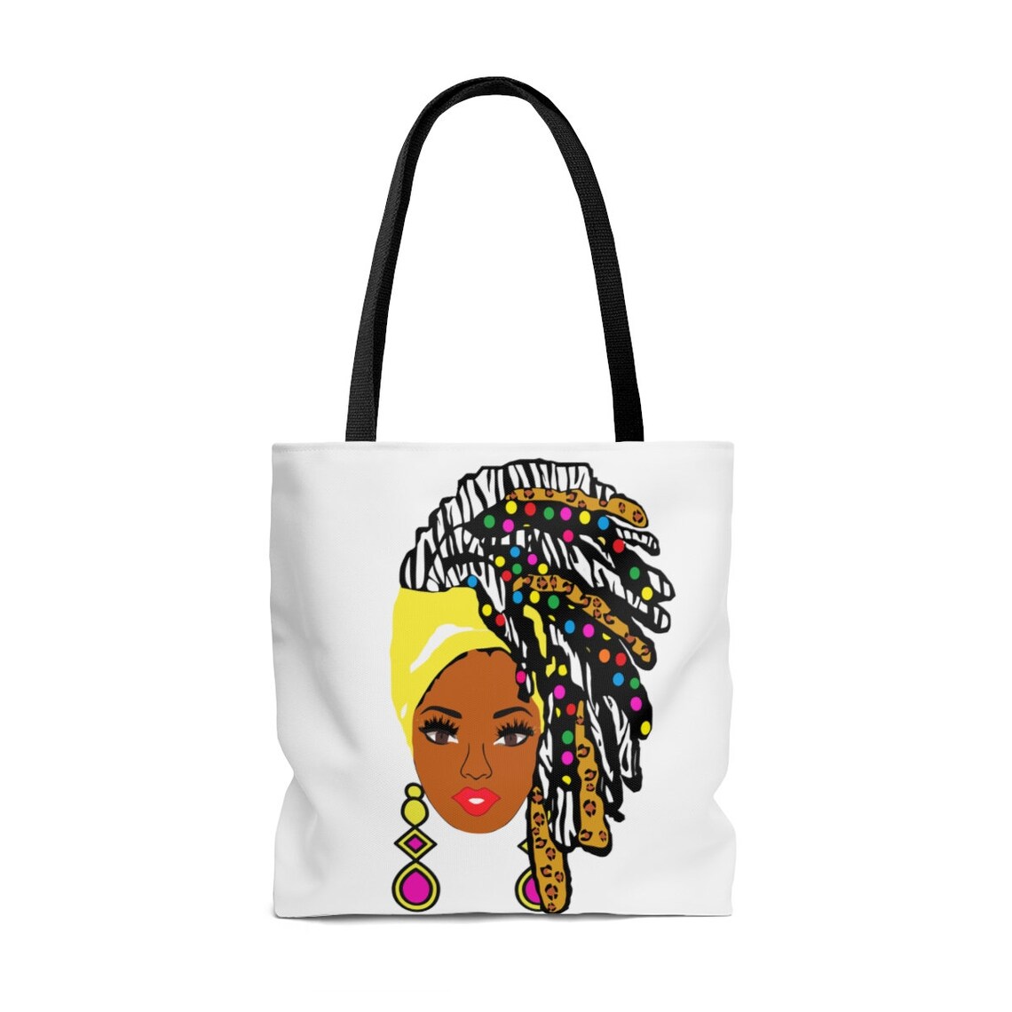 Natural Hair LOCS, Loc'd Dreadlock Gift, Side Afro Fro, Melanin ...