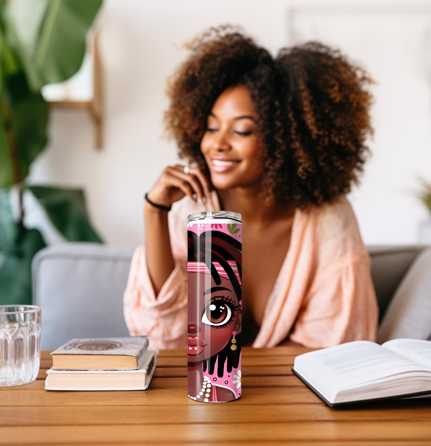 20oz Skinny Tumbler, Cute Girl Design, Teacher, Student, Nurses Tumbler ...
