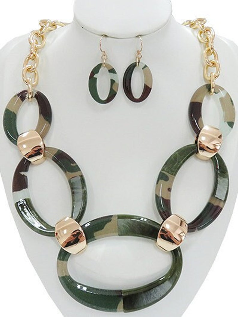 Fashion Green Camoflouge Set Womens Army Statement Set - Etsy