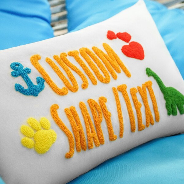 Embroidered Lumbar Pillow - Etsy