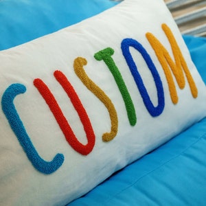 Embroidered Pillow - Etsy