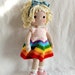 Handmade Crochet Doll With Rainbow Dress, Amigurumi Queer Doll - Etsy