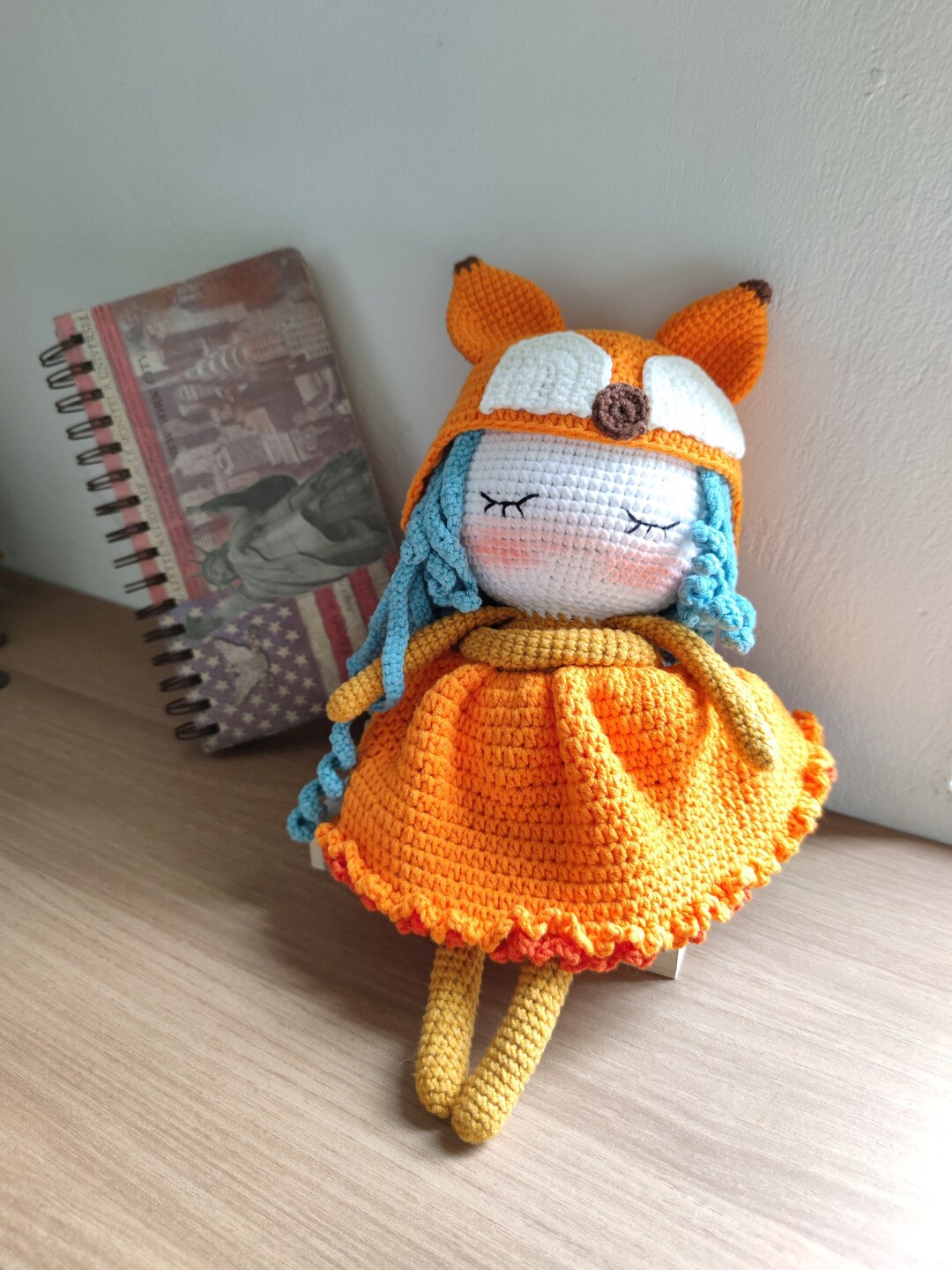Crochet Fox Doll, Confetti Design, Nursery Decor - Etsy
