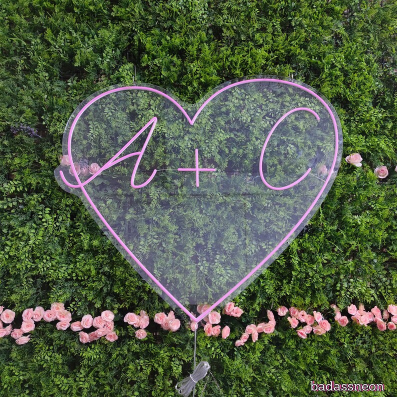 Heart Neon Sign Custom Neon Sign Wedding Neon Sign LED Neon - Etsy