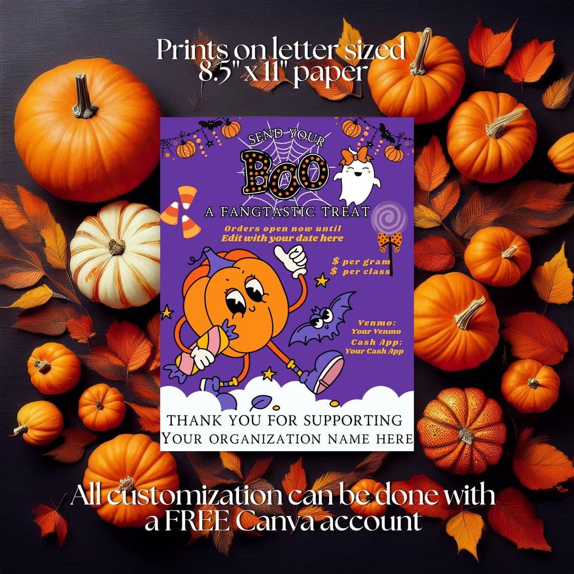 Boo Gram Flyer Template | Halloween | School Fundraiser | Editable ...
