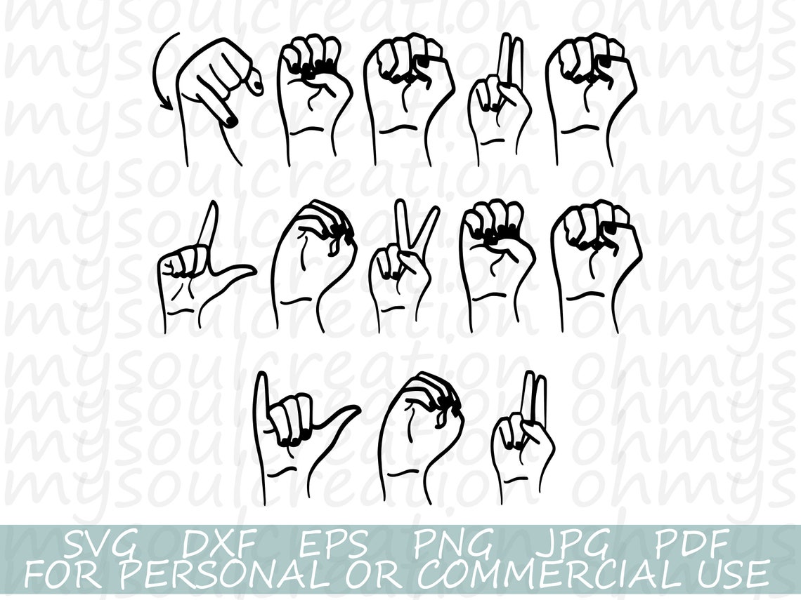 Sign Language Jesus Loves You SVG File ASL Jesus Loves You | Etsy
