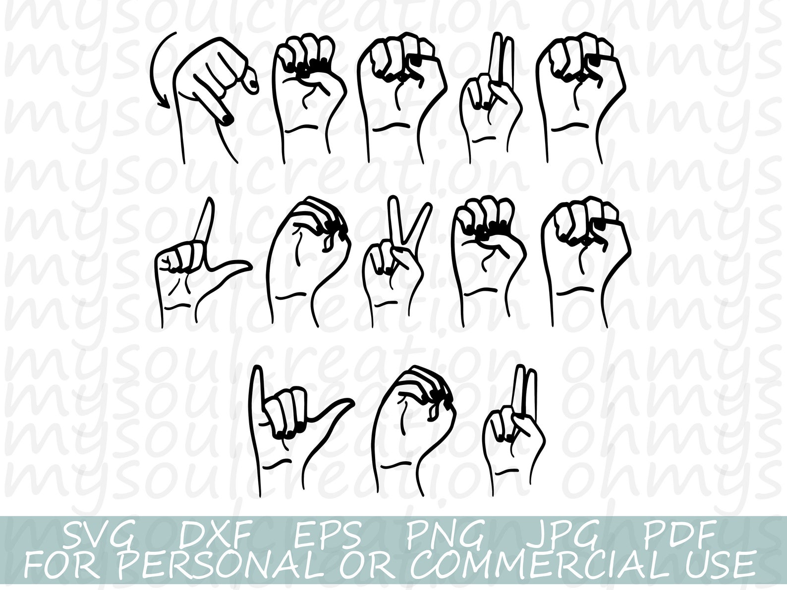 Sign Language Jesus Loves You SVG File | ASL Jesus Loves You SVG ...