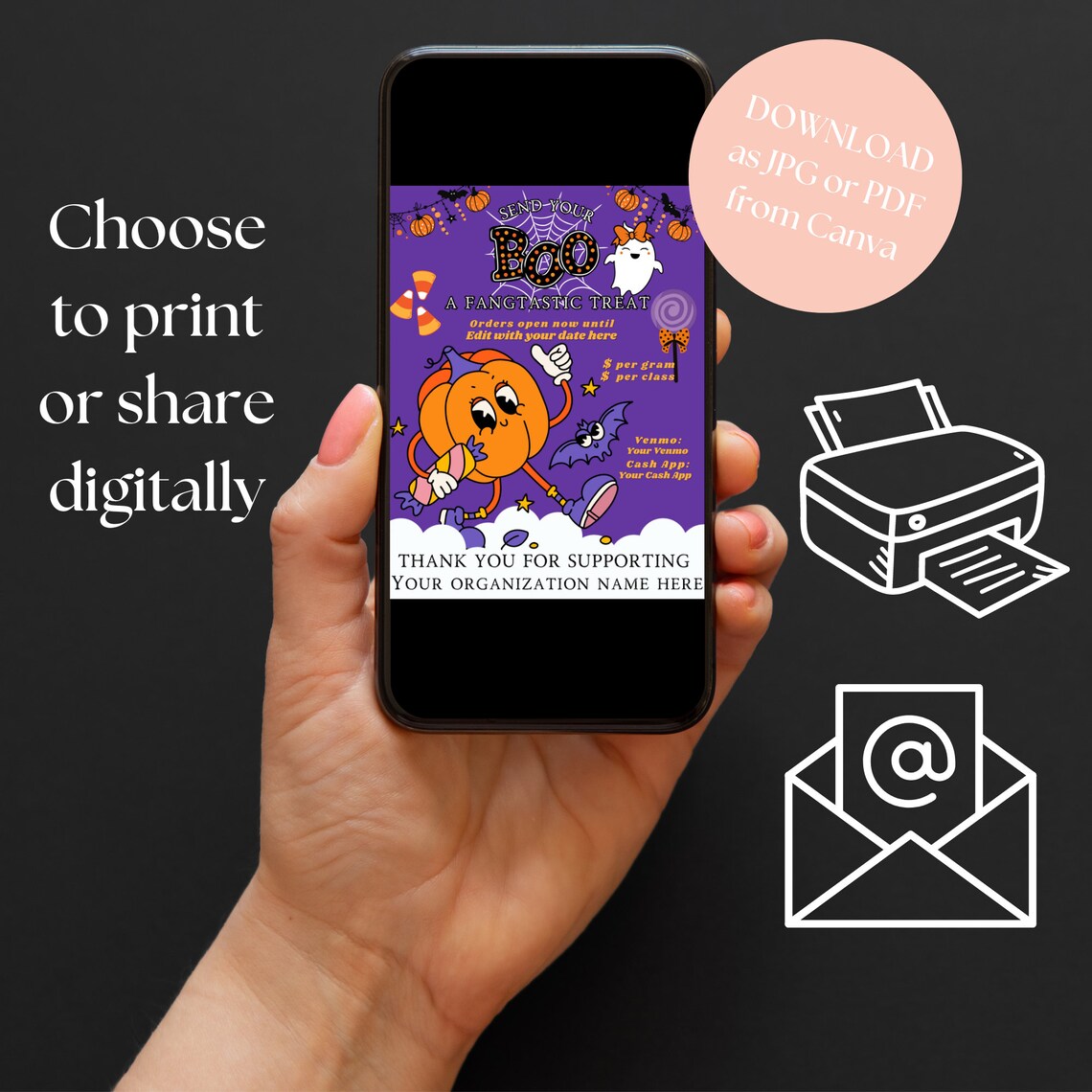 Boo Gram Flyer Template | Halloween | School Fundraiser | Editable ...