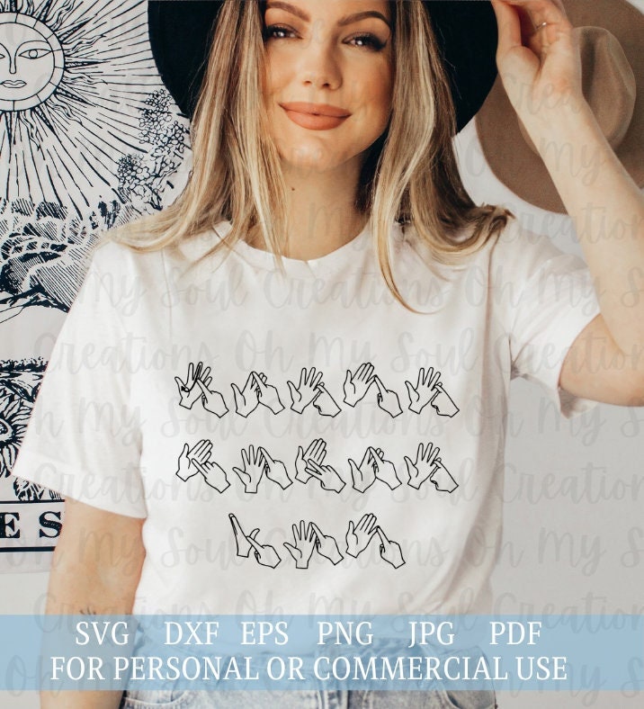 AUSLAN Jesus Loves You SVG File | Australian Sign Language | British ...