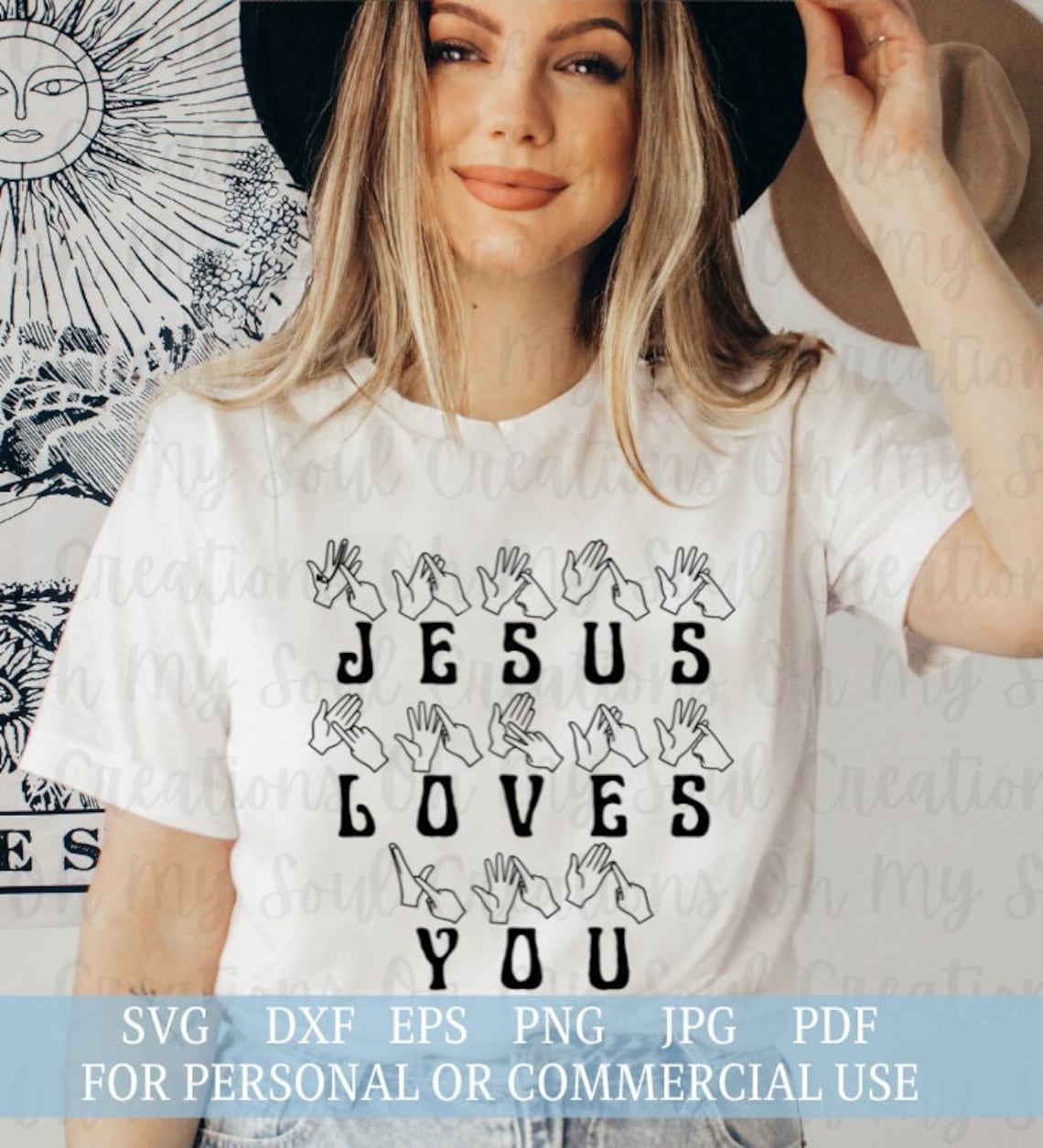 Sign Language Jesus Loves You SVG File AUSLAN Jesus Loves - Etsy