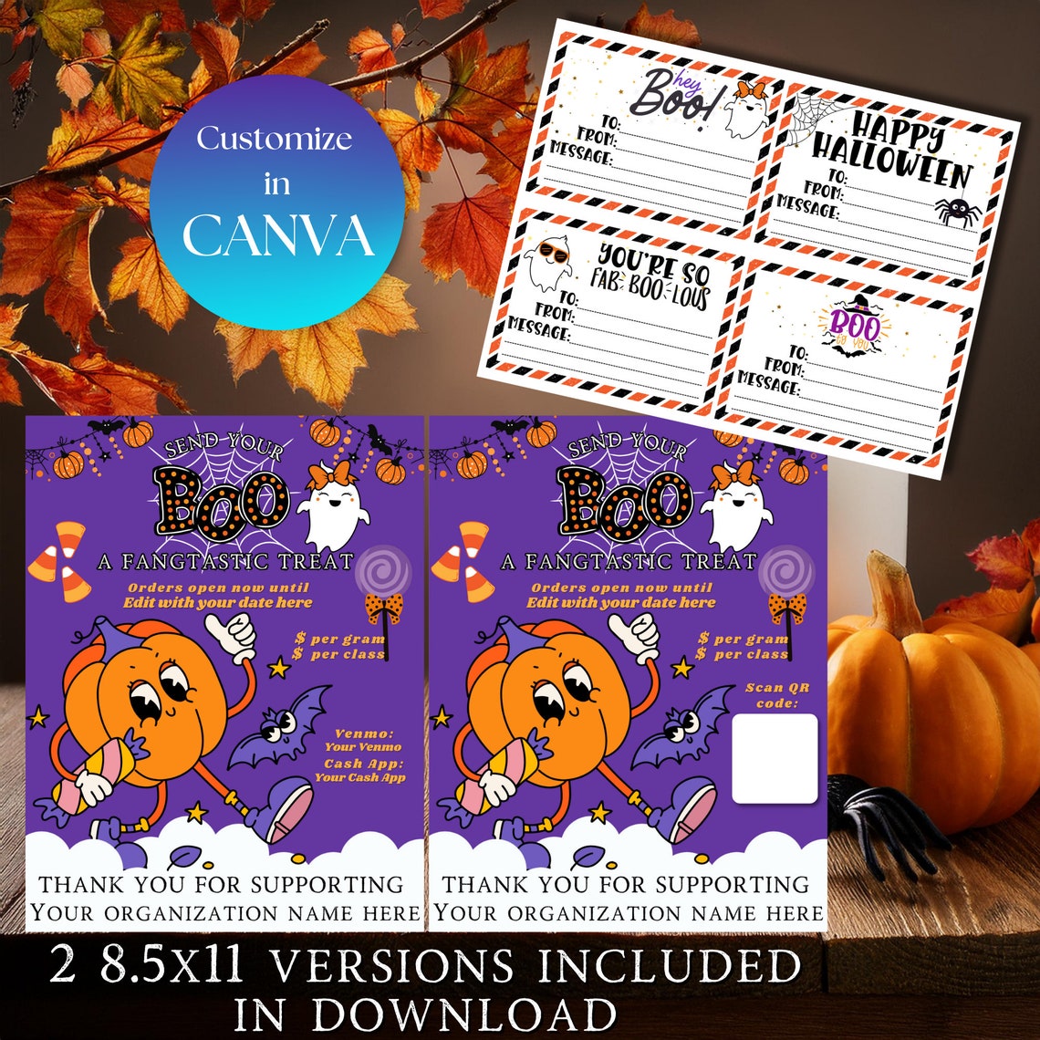 Boo Gram Flyer Template | Halloween | School Fundraiser | Editable ...