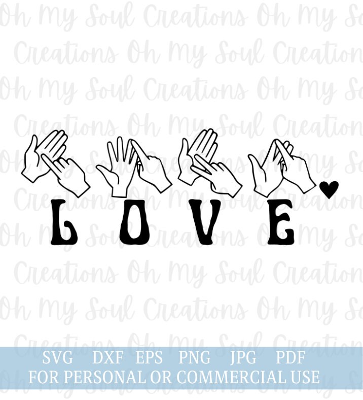Love AUSLAN Digital Svg Cut File Auslan Svg Love Svg - Etsy Australia