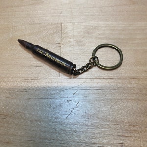 Bronze Bullet Keychain .223 Rem Engraved "second Amendment" Limited ...