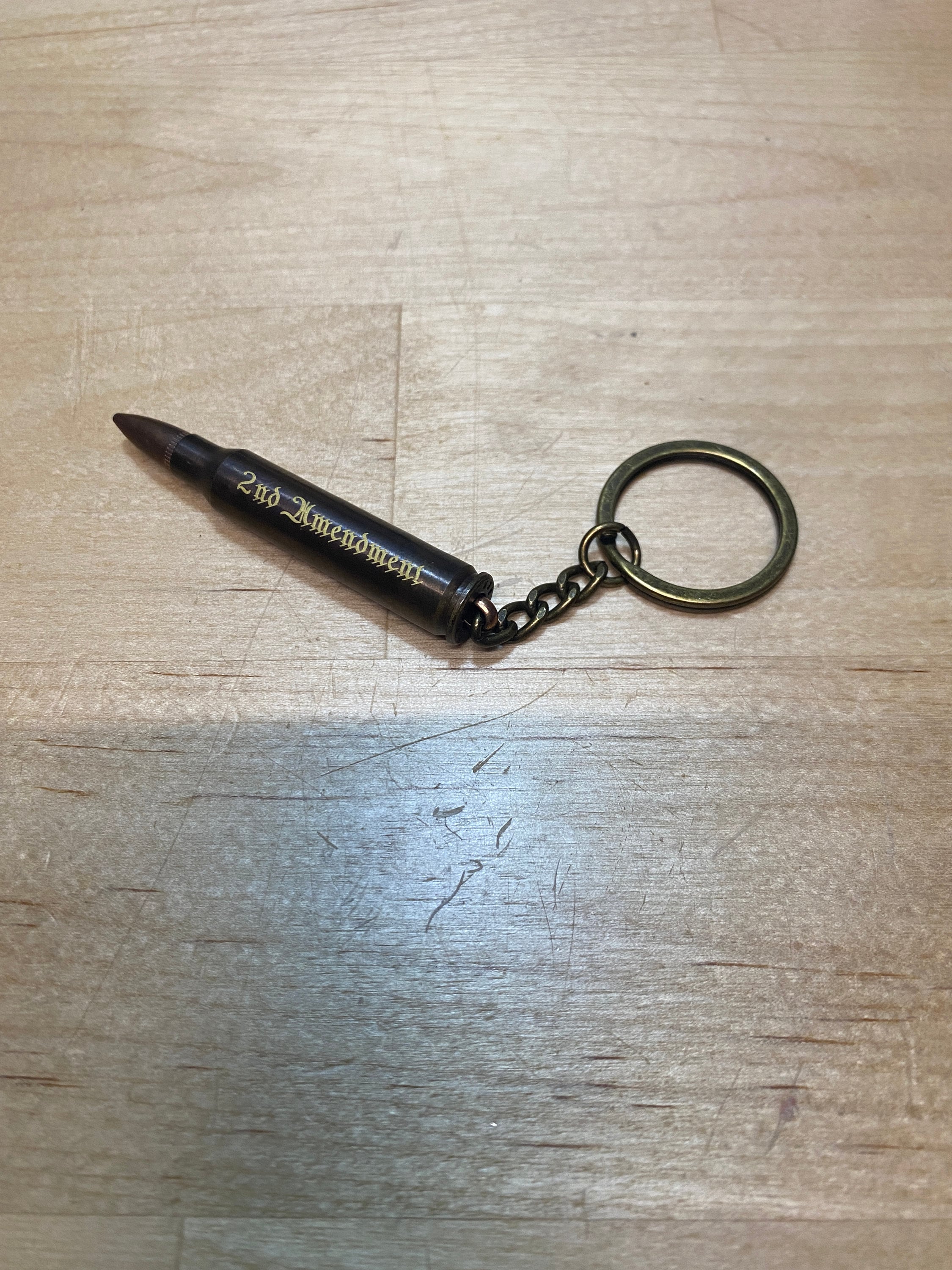Bronze Bullet Keychain .223 Rem Engraved "second Amendment" Limited ...