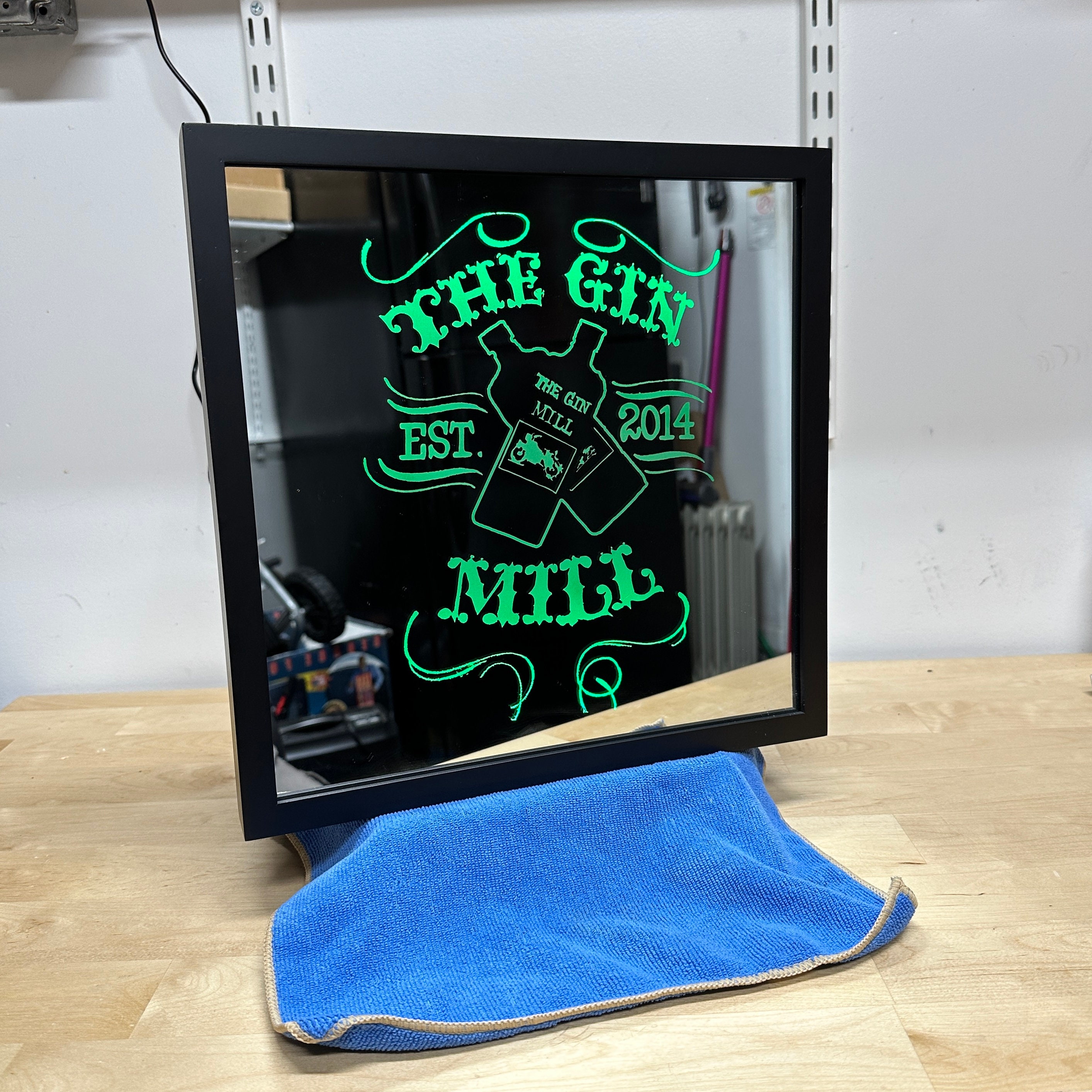 Custom Rgb Led Mirror Sign W/ Your Logo or Design 12"x12" SEE ...