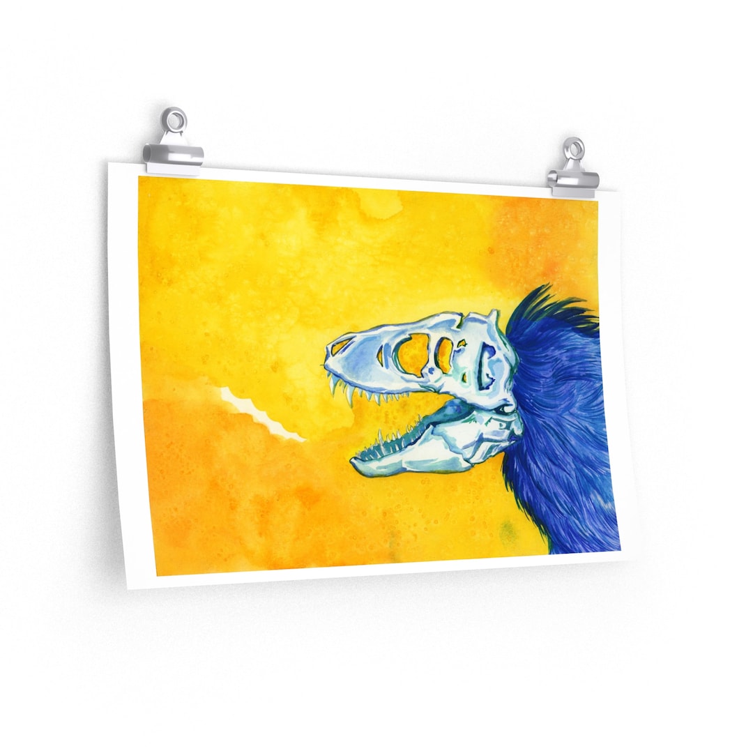 Primal Beauty - Interpretive Dinosaur Skull Print - Premium Matte ...