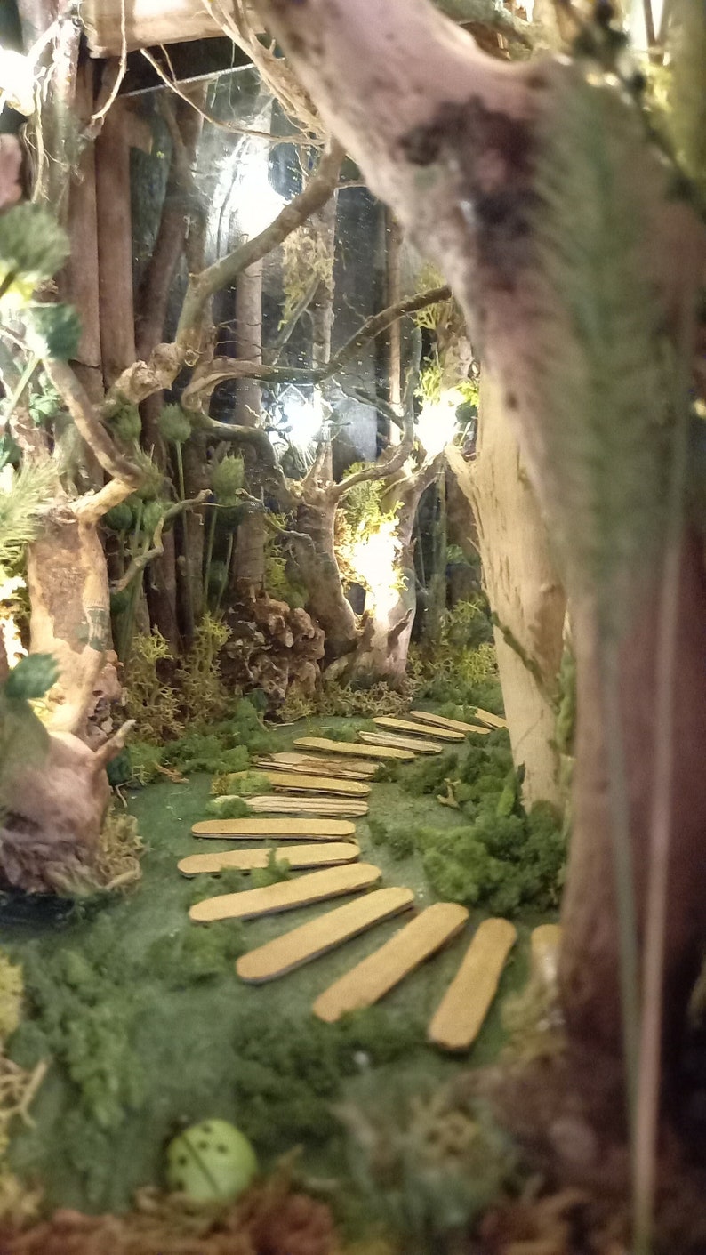 Handmade Enchanted Forest Book Nook With LED Light Booknook - Etsy