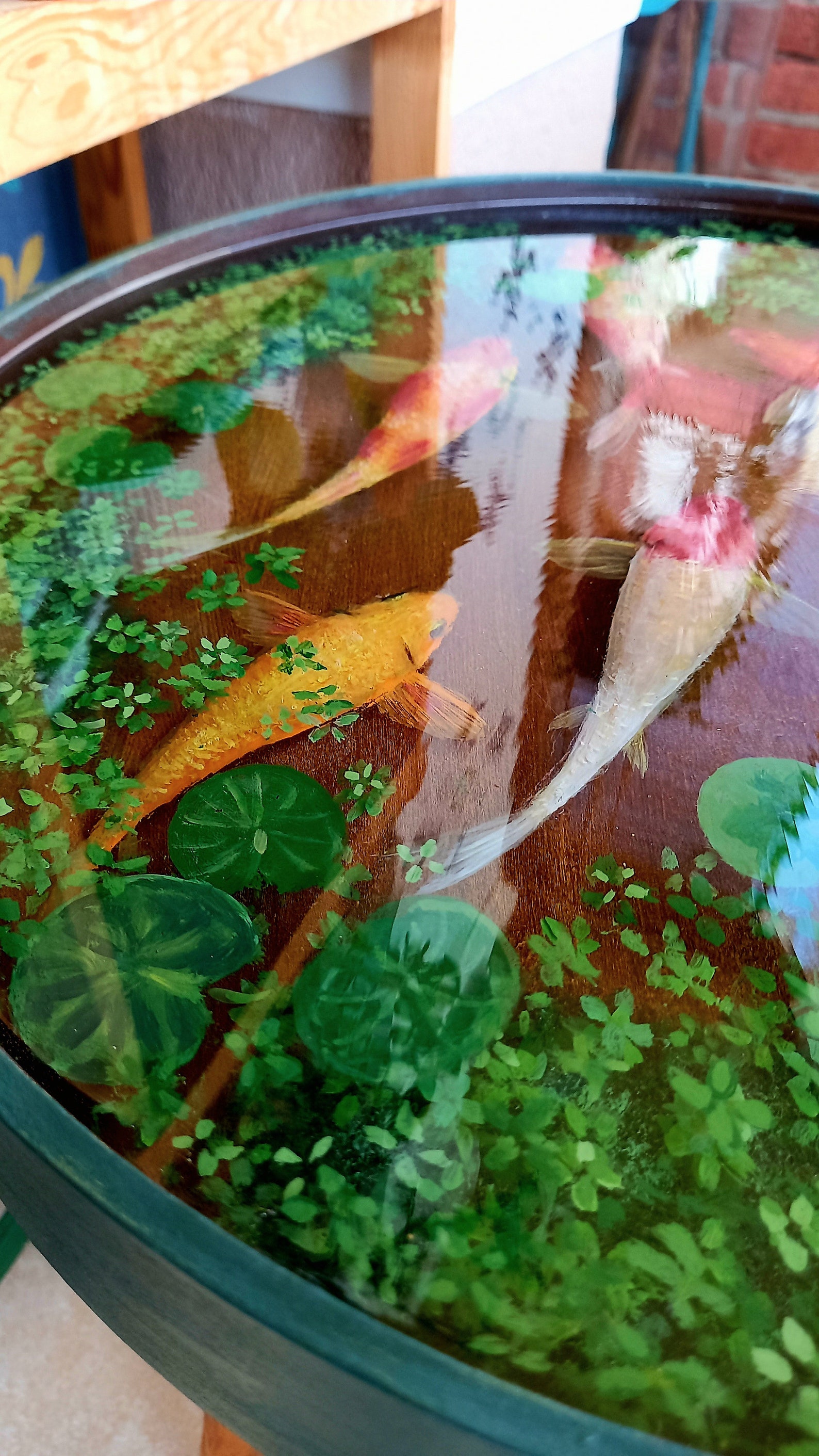 Epoxy Resin 3D Koi Fish Coffee Table, Resin Coffee Table, Handmade 3D ...