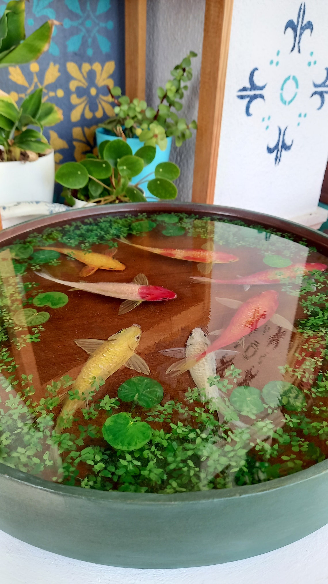 Epoxy Resin 3D Koi Fish Coffee Table, Resin Coffee Table, Handmade 3D ...