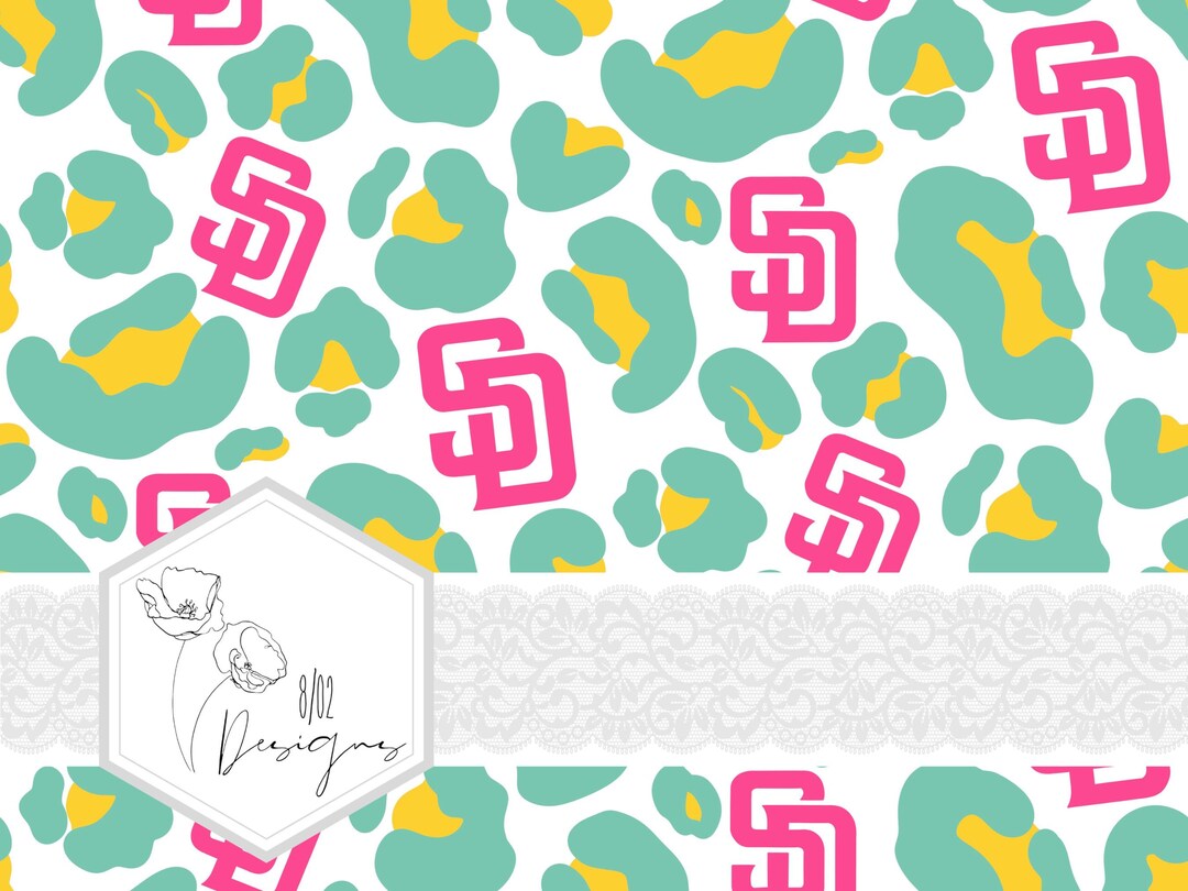 Padres City Edition Leopard Repeat Pattern Digital Pattern Etsy