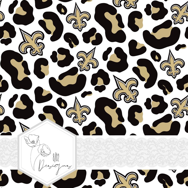 New Orleans Saints Leopard Seamless Pattern Repeat Pattern - Etsy