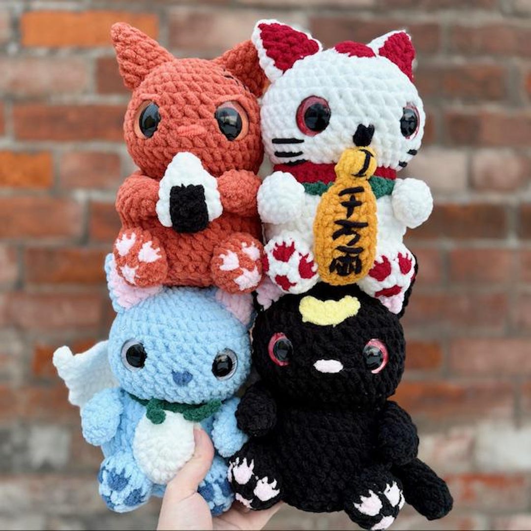 4in1 Anime Cats Crochet Pattern - Etsy