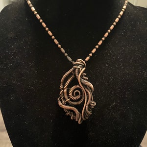 Spiral Copper Pendant - Etsy