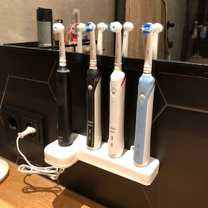 Wall Mounted Toothbrush Holder - Oral-b - Integrated Charger - up to 4 ...