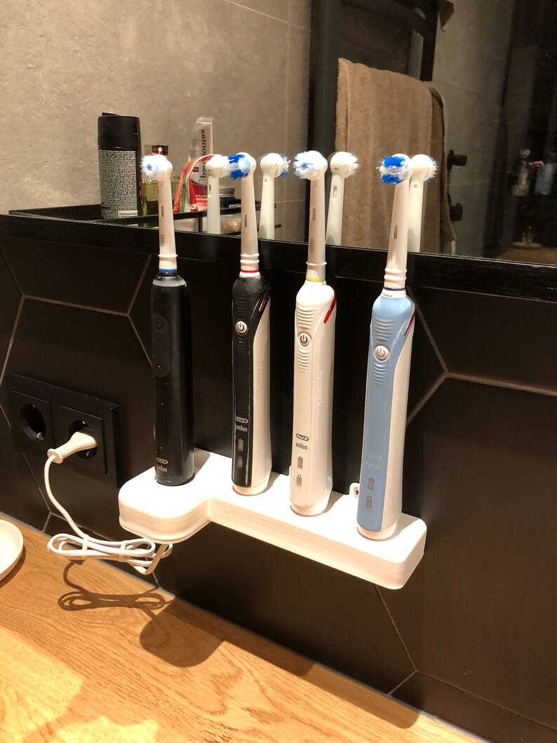 Wall Mounted Toothbrush Holder - Oral-b - Integrated Charger - up to 4 ...