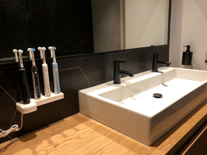 Wall Mounted Toothbrush Holder - Oral-b - Integrated Charger - up to 4 ...