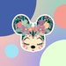 Minnie Mouse Floral Vinyl Sticker - Etsy