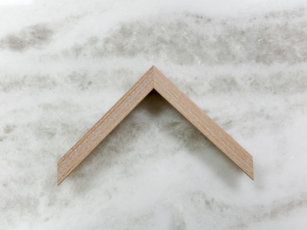 Cerused White Oak Picture Frame - 3/4" Inch Wide | Scandinavian Modern ...