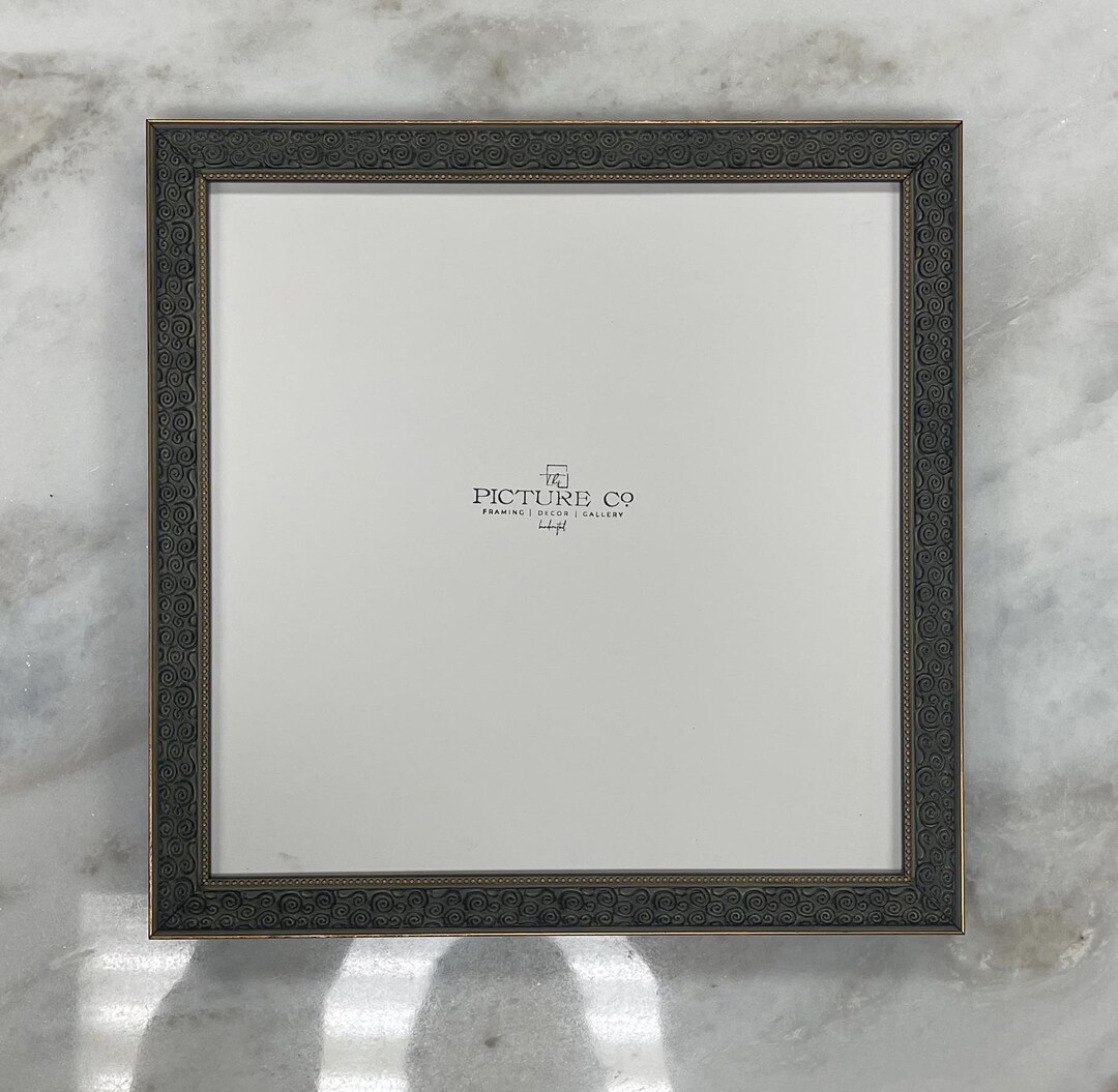 10x10 Black Swirl Gold Edged Frame - Etsy