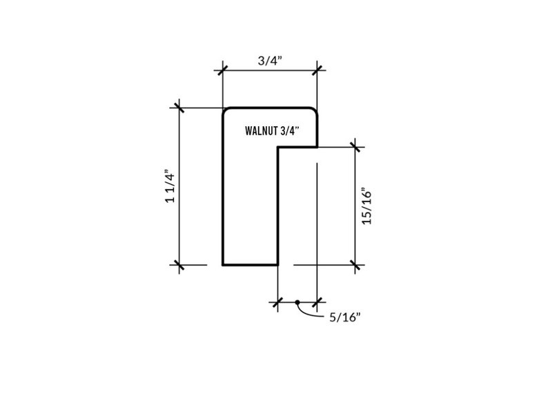 Walnut Flat Profile Frame - 3/4" Inch Wide | Scandinavian Modern ...