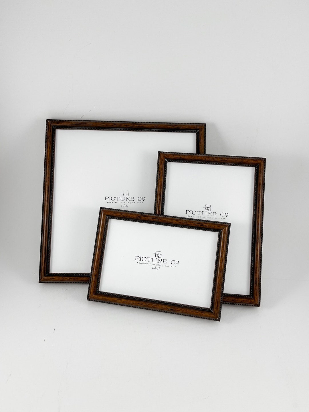 Wood Bead Three Frames Gallery Wall Bundle | 4x6 5x7 8.25x8.25 - Etsy