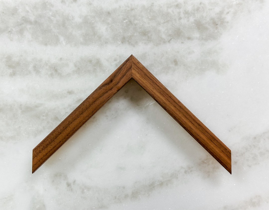 Walnut Flat Profile Frame - 3/4" Inch Wide | Scandinavian Modern ...