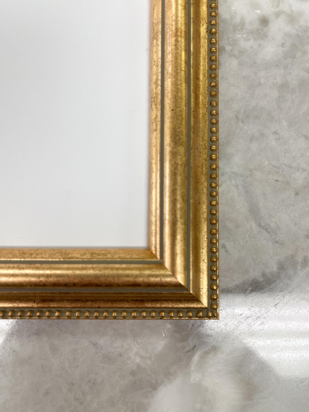 16x20 Gold Beaded Frame With Grey Striping - Etsy