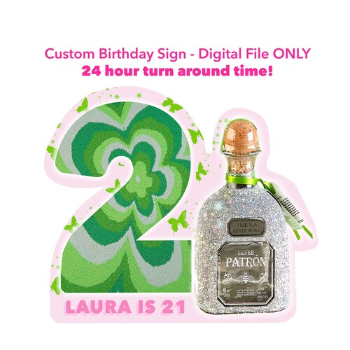 Customized 21st Birthday Sign DIGITAL FILE ONLY - Etsy